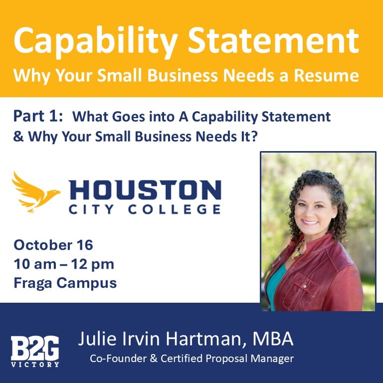 Capability Statement 101 with HCC and B2G Victory