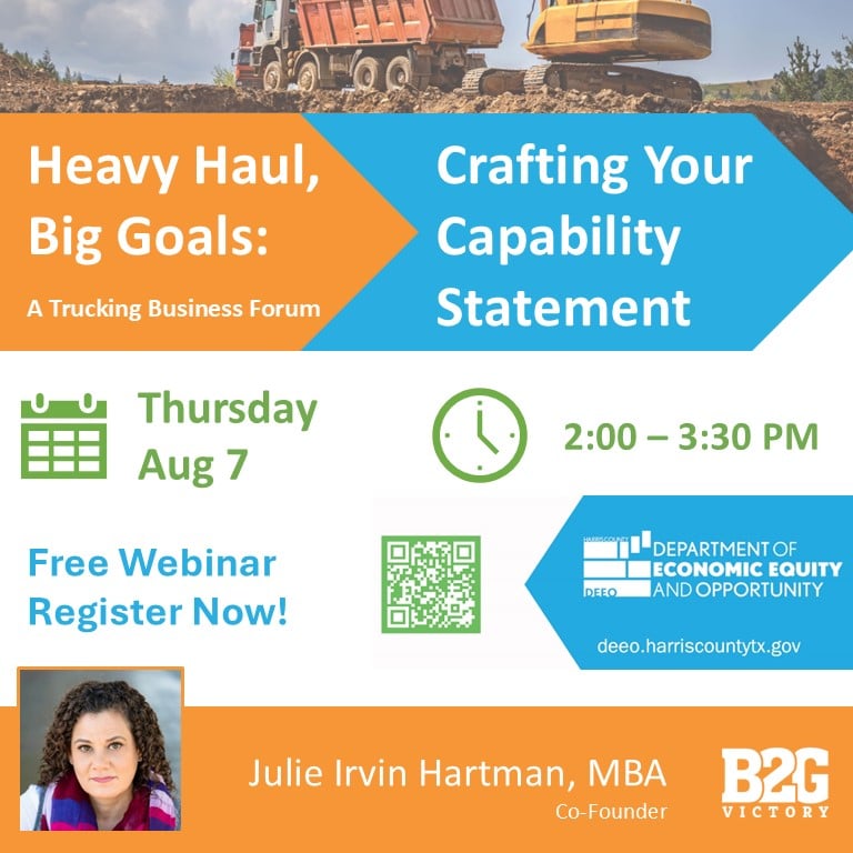 Crafting Your Capability Statement - Harris County & B2G Victory